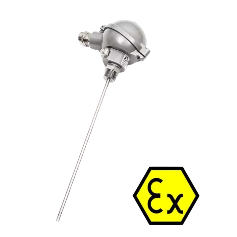 ATEX probe with connector and plunger (Pt100, Ni1000, NTC)