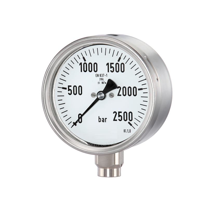 Manómetro de tubo Bourdon, versión de alta presión tipo MRE-S-HD