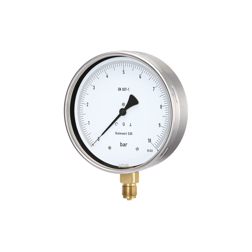 Manómetro de tubo Bourdon, versión de precisión tipo MFE